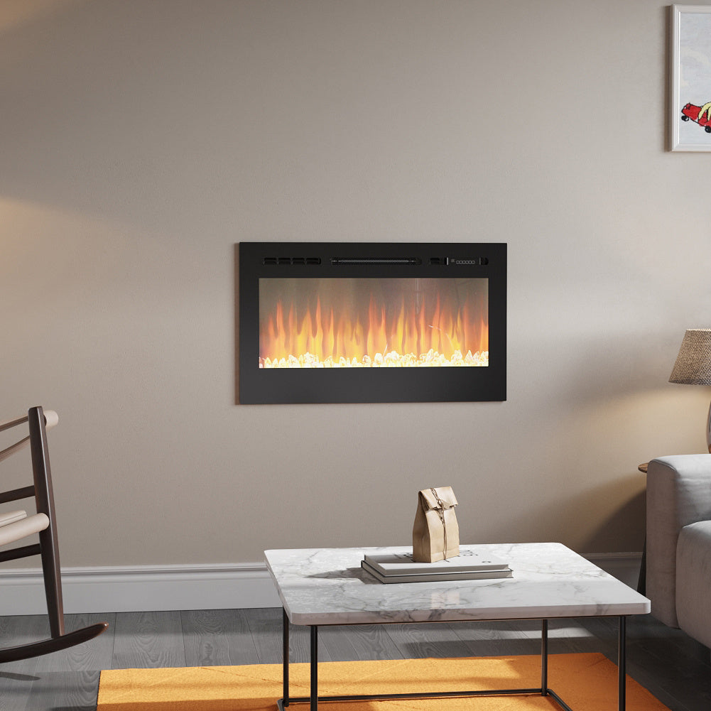 2000w Media Wall Fireplace with Realistic LED Flames – Smallbee UK