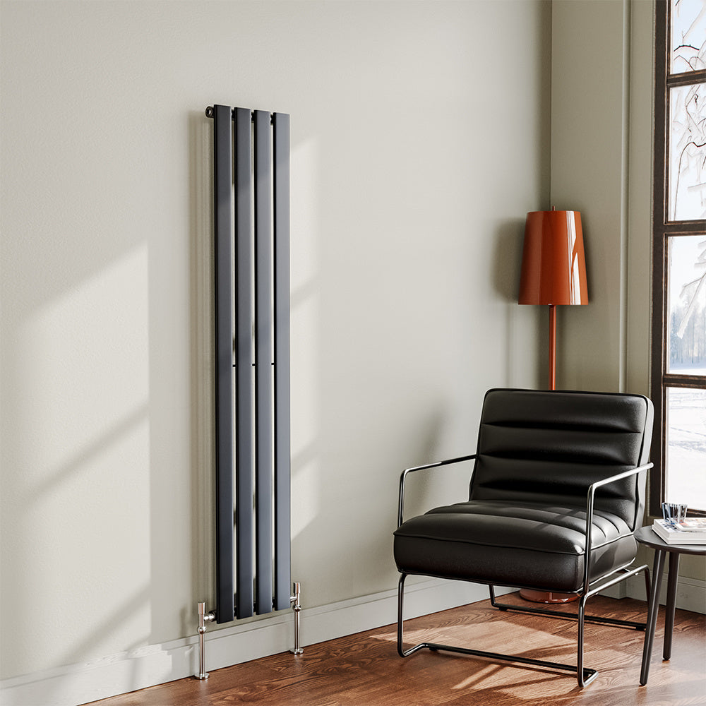 Vertical Single Panel Heater 1064W Anthracite Radiator – Smallbee UK
