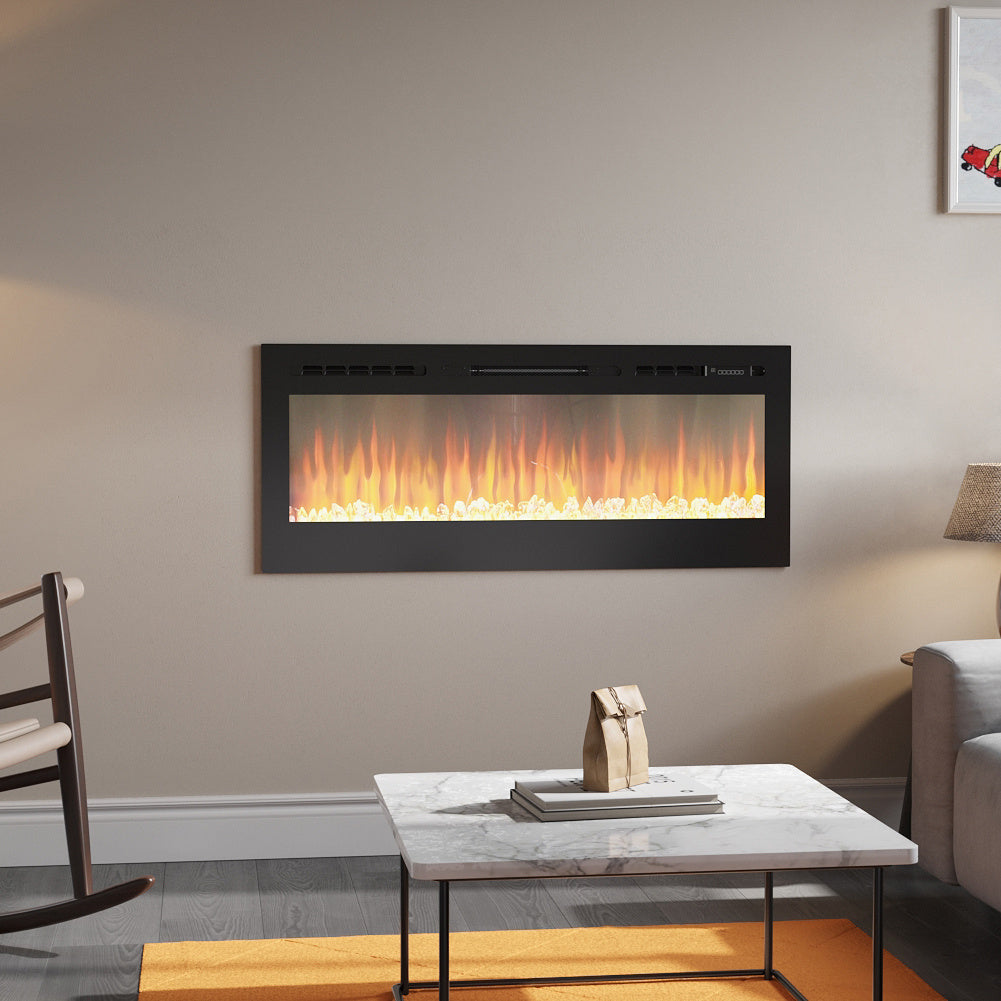 2000w Media Wall Fireplace with Realistic LED Flames – Smallbee UK